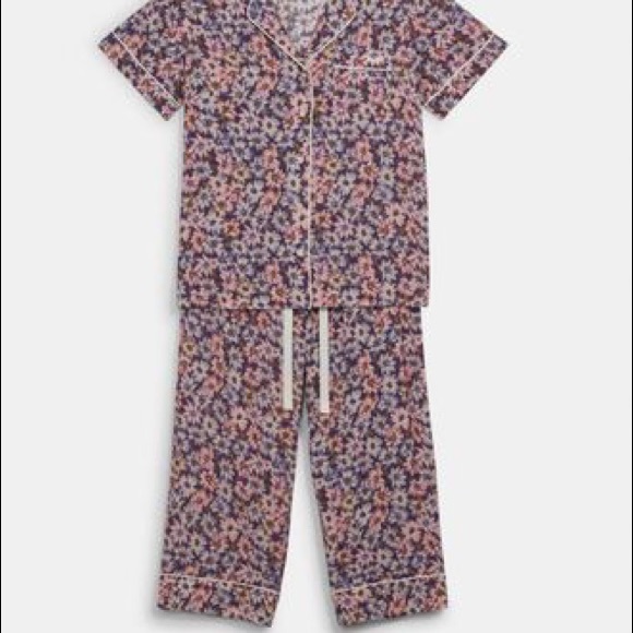 Coach | Other | Coach Pink Flower Multicolor Pajama Set Smedium | Poshmark